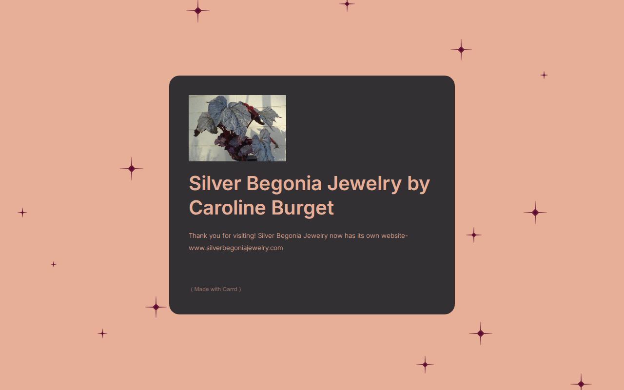 Silver Begonia Jewelry